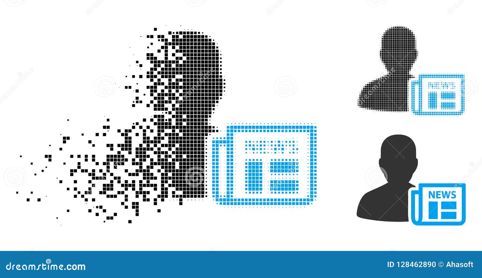 Pixel Art Newspaper Vector Illustration | CartoonDealer.com #75352518