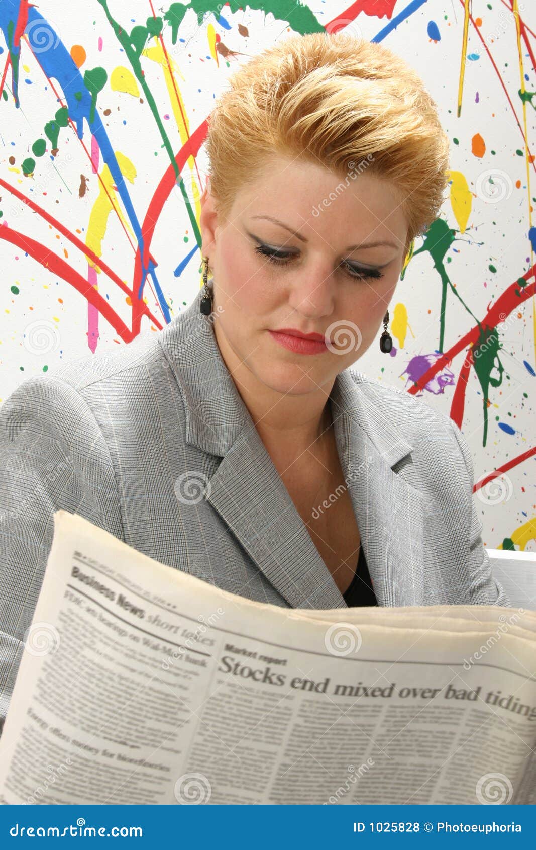 Newspaper stock photo. Image of person, news, women, people - 1025828
