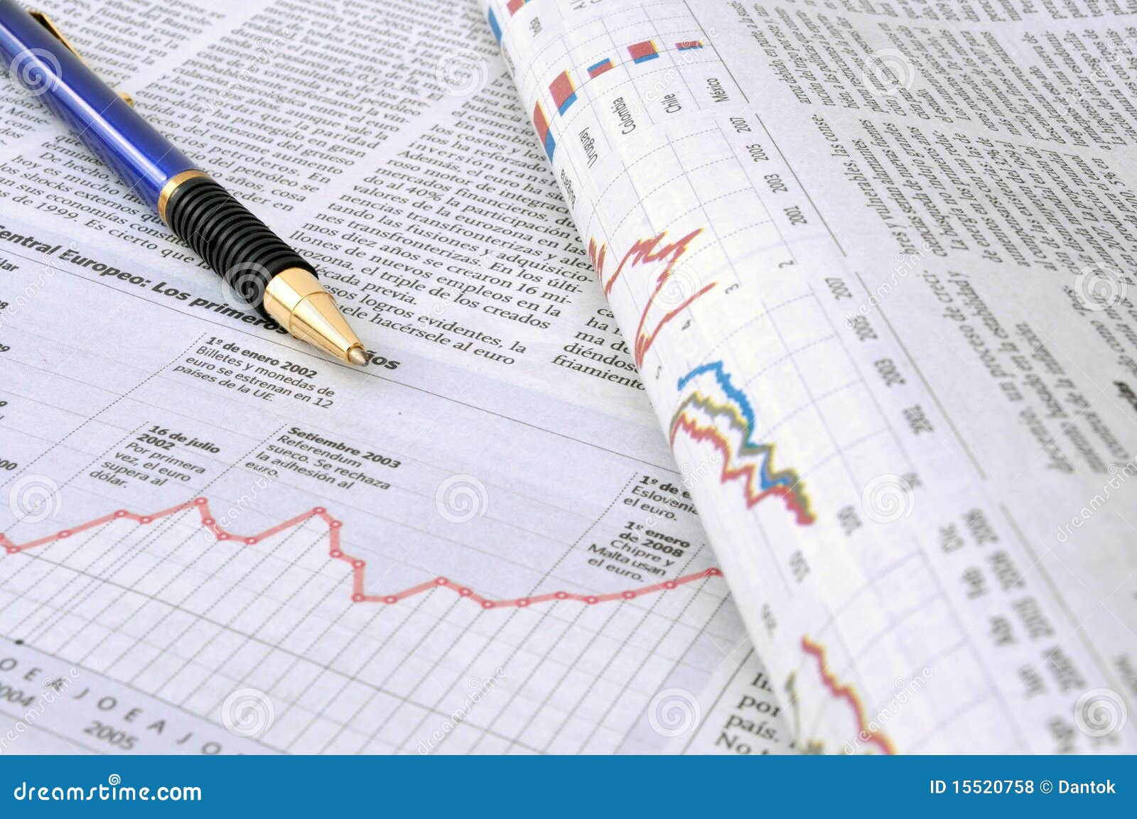 Newspaper stock photo. Image of bank, graphs, planning - 15520758