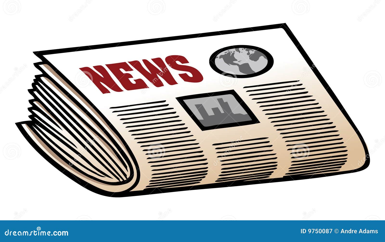 Newspaper stock vector. Illustration of paper, read, city - 9750087