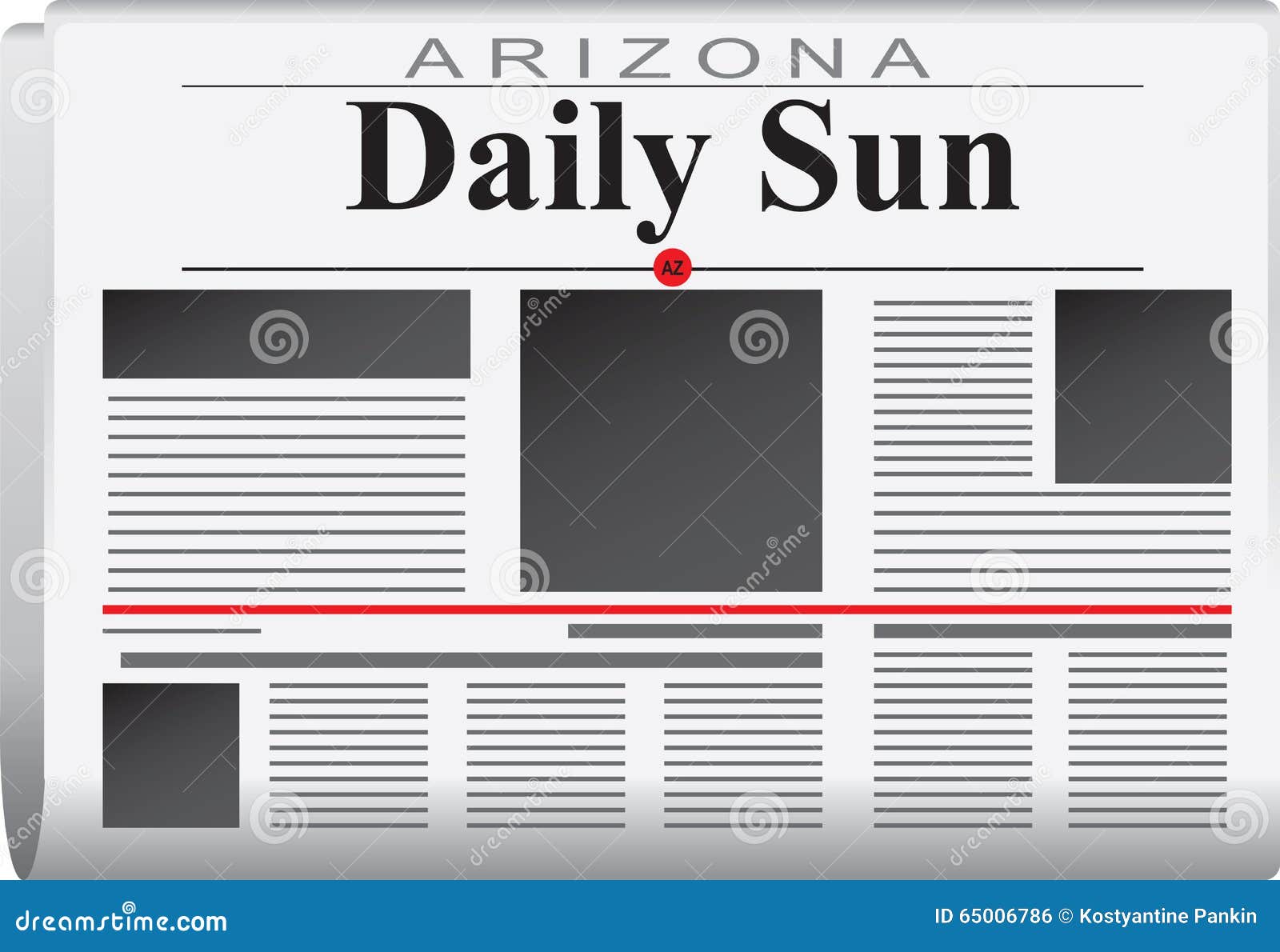 Newspaper Arizona daily Sun Stock Vector - Illustration of newspaper ...