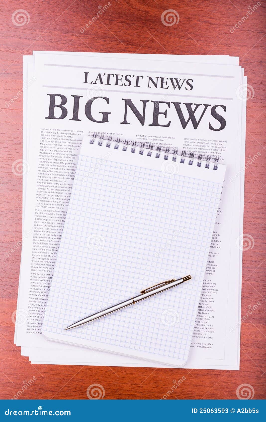 The newspaper BIG NEWS stock image. Image of press, printout - 25063593