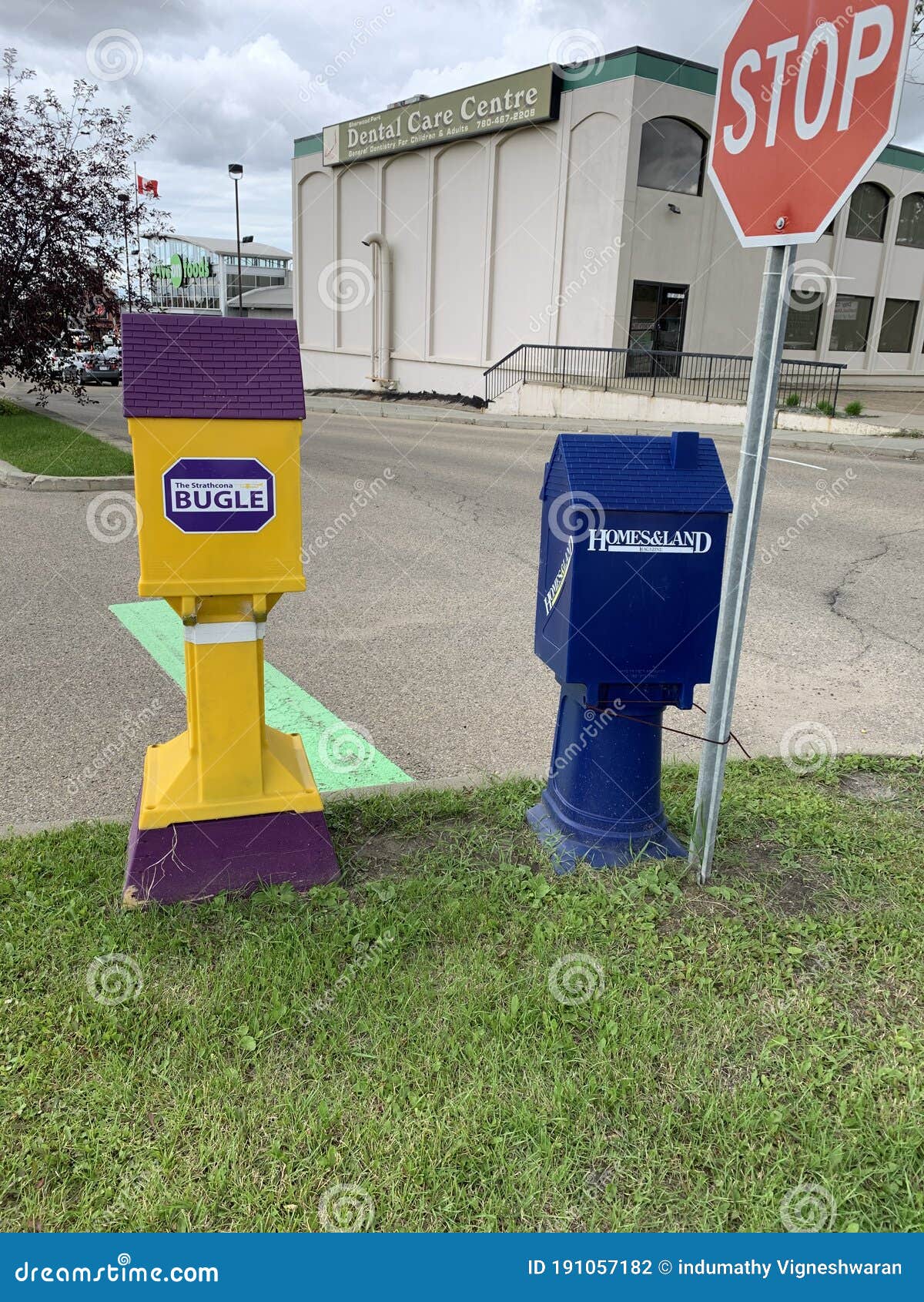 Newspaper Boxes of Back Side Editorial Photography - Image of lighting ...