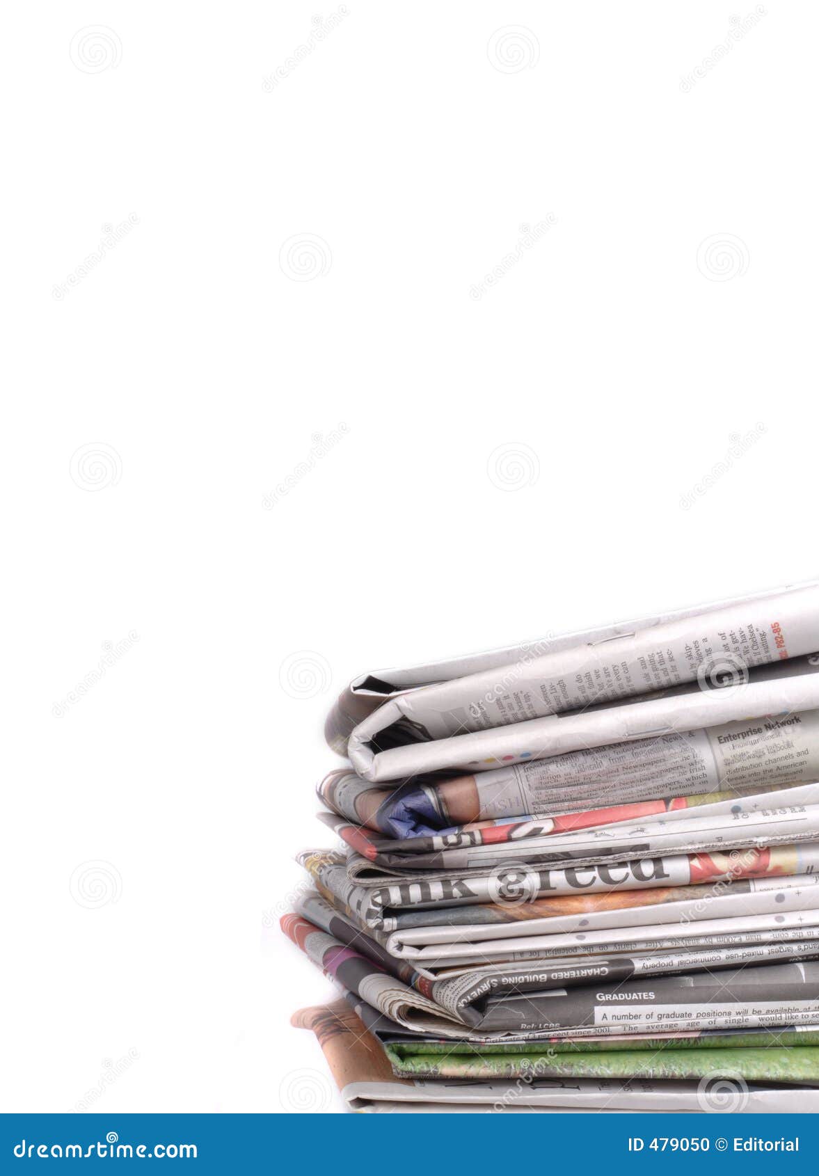 Newspaper Bundle stock photo. Image of journalism, newspapers - 479050