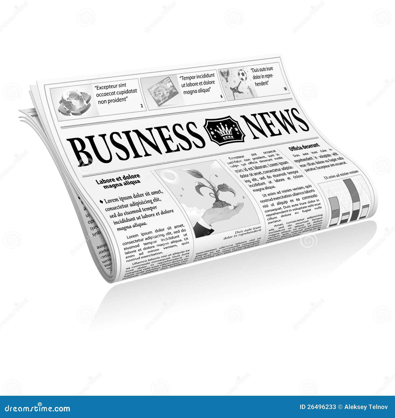 Business News Header On White Background. Breaking News Banner Design ...