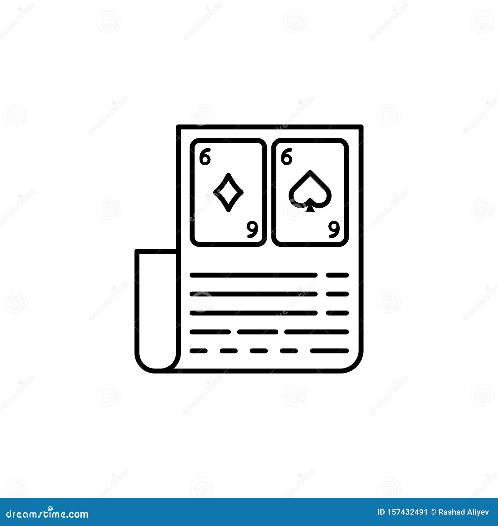 Newspaper, Casino Icon. Element of Casino Icon Stock Illustration ...