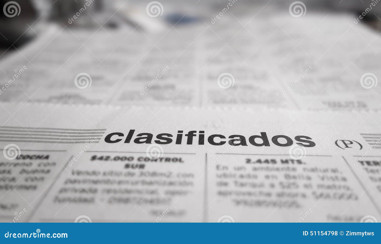 Newspaper Classified Section Stock Photo - Image of clasificados ...