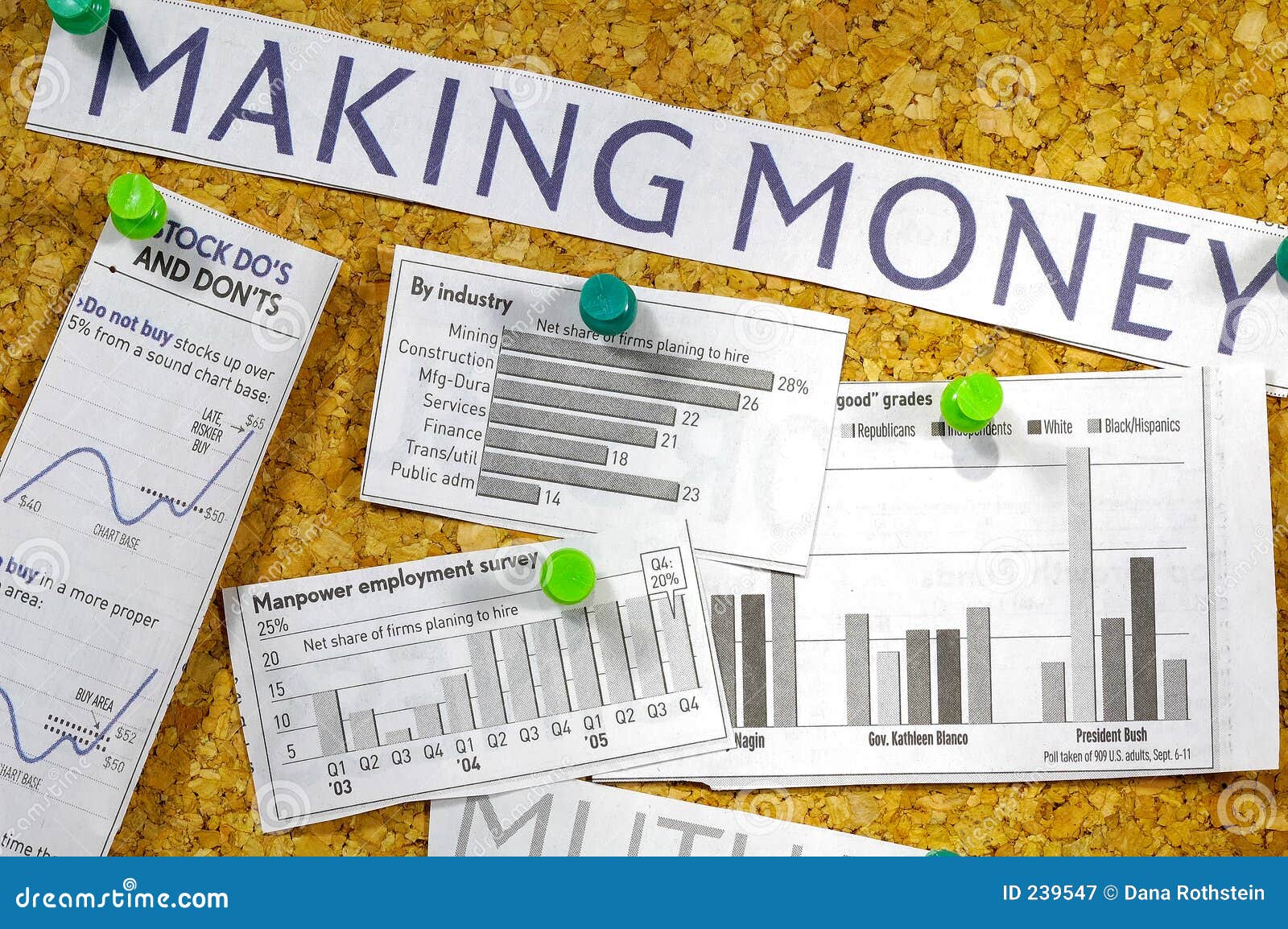 Newspaper Clippings stock image. Image of thumbtack, business - 239547