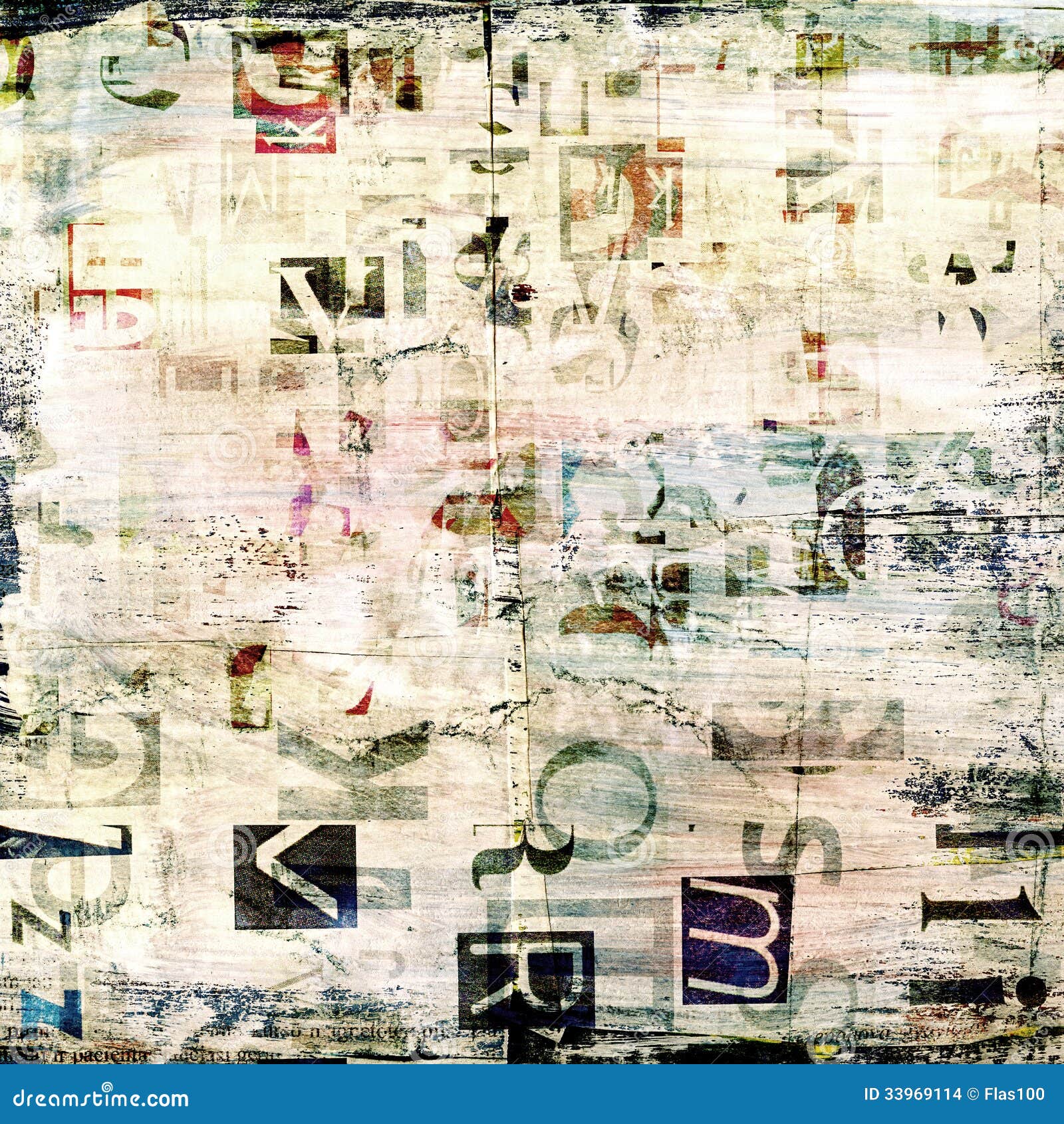 Newspaper Collage Grunge Background Stock Photo - Image of alphabet ...