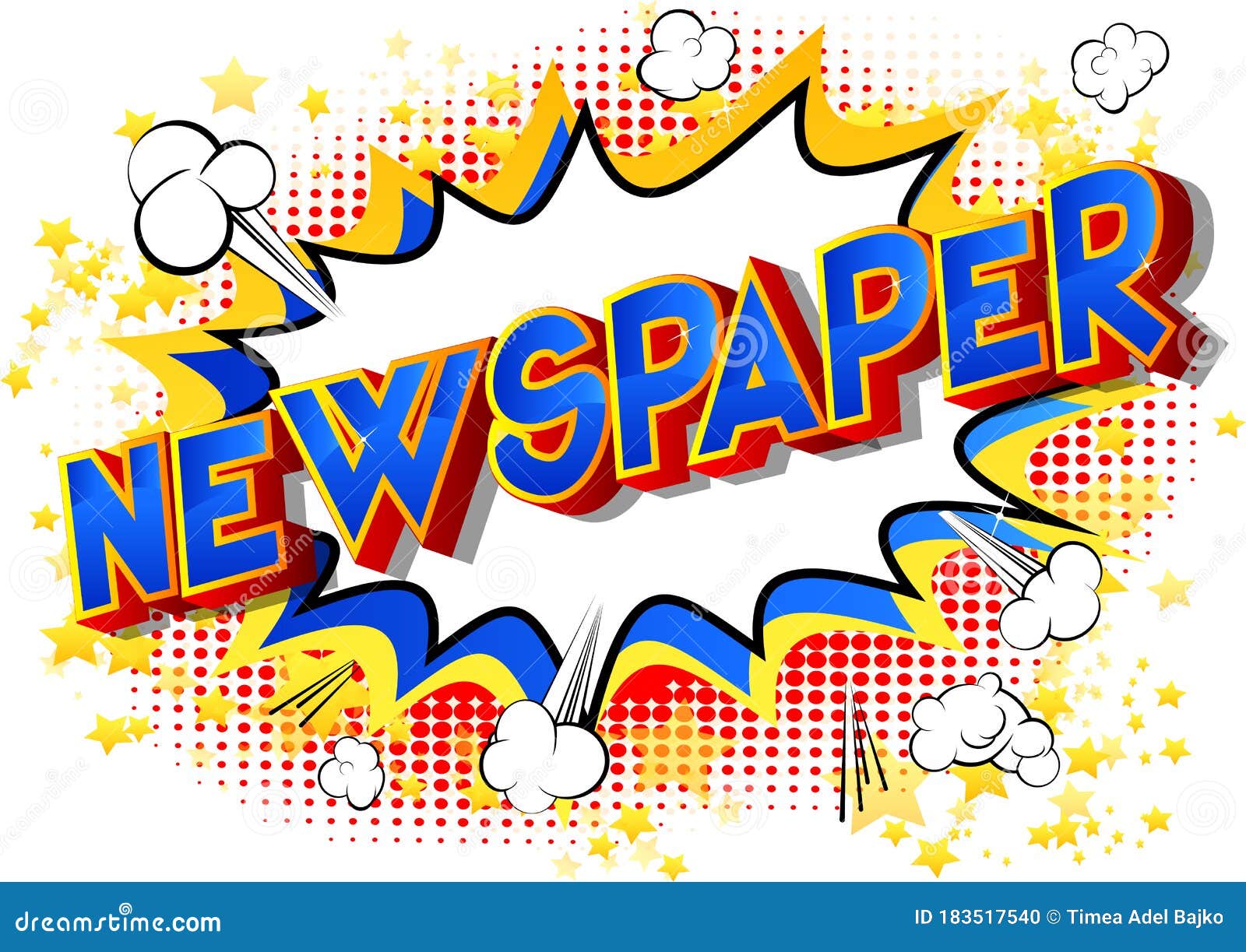 Newspaper - Comic Book Style Word. Stock Vector - Illustration of ...