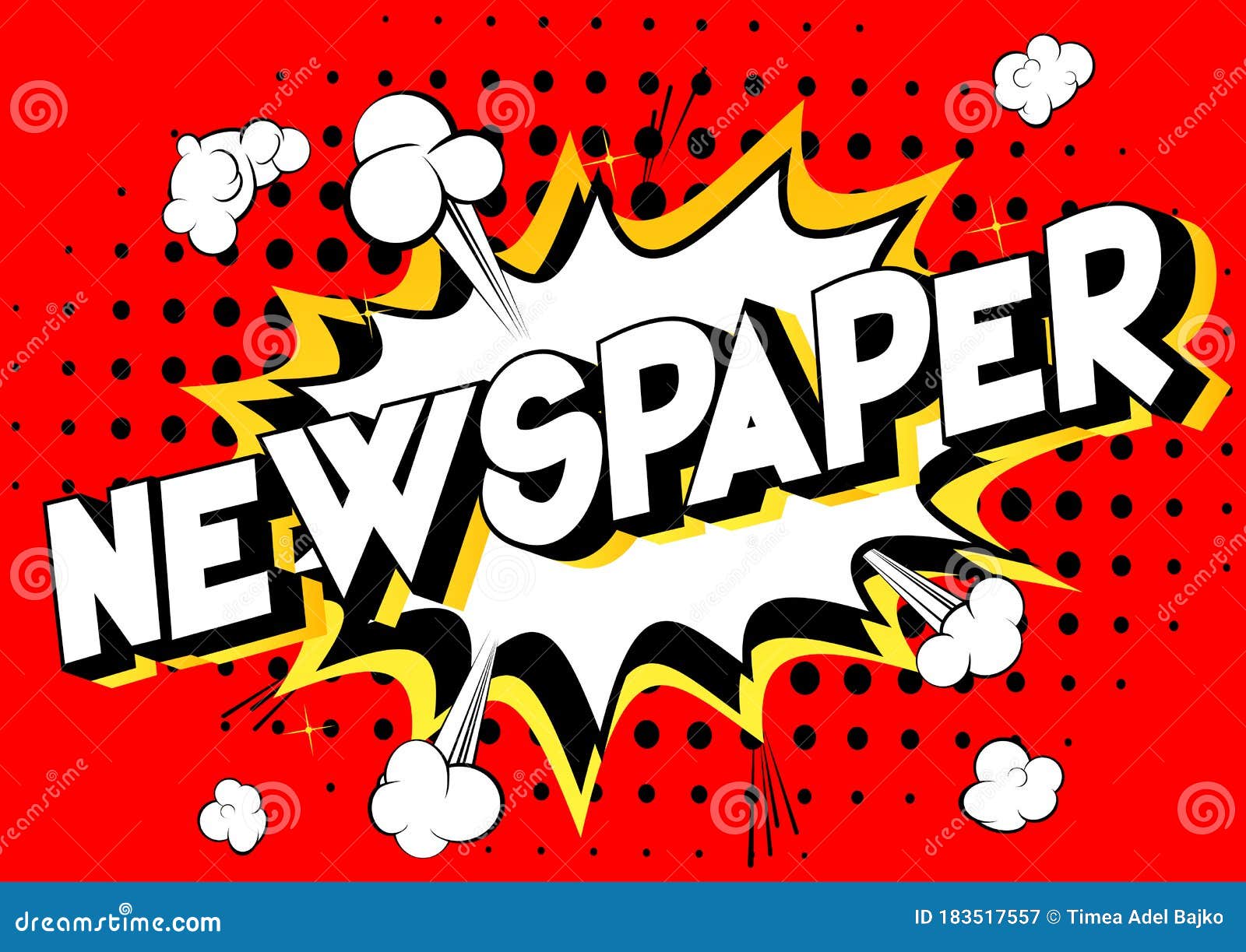 Newspaper - Comic Book Style Word. Stock Vector - Illustration of ...