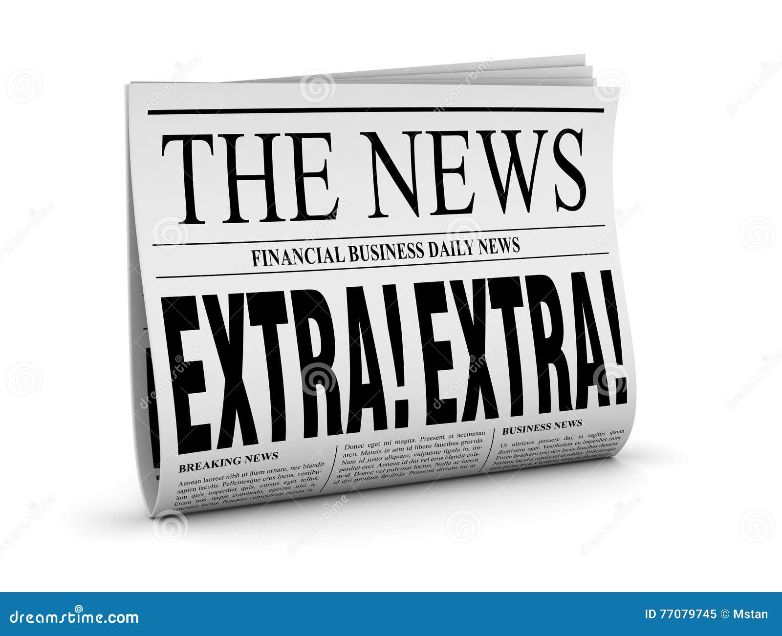 Newspaper Concept 3d Illustration Stock Illustration - Illustration of ...