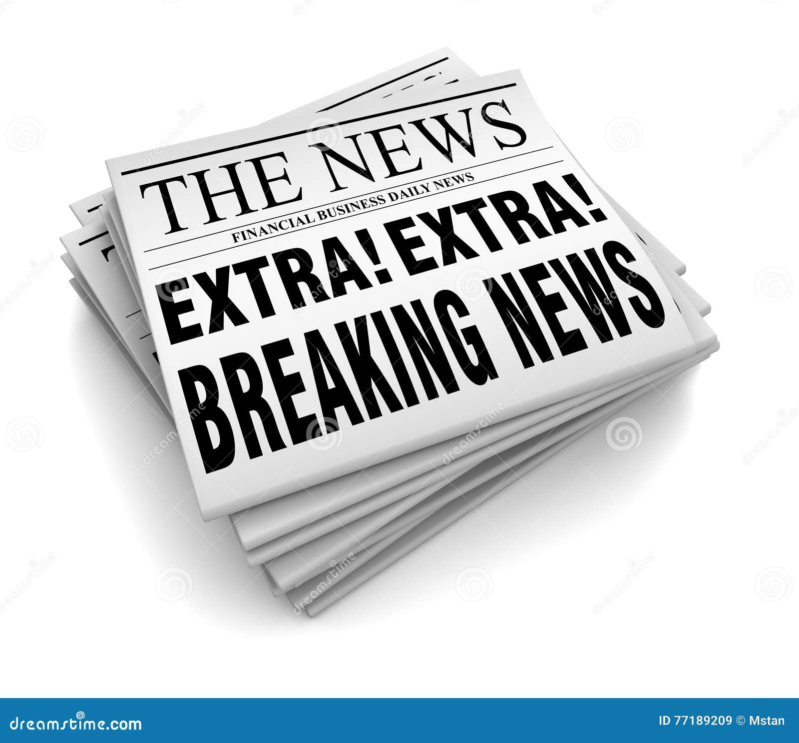 Newspaper Concept 3d Illustration Stock Illustration - Illustration of ...