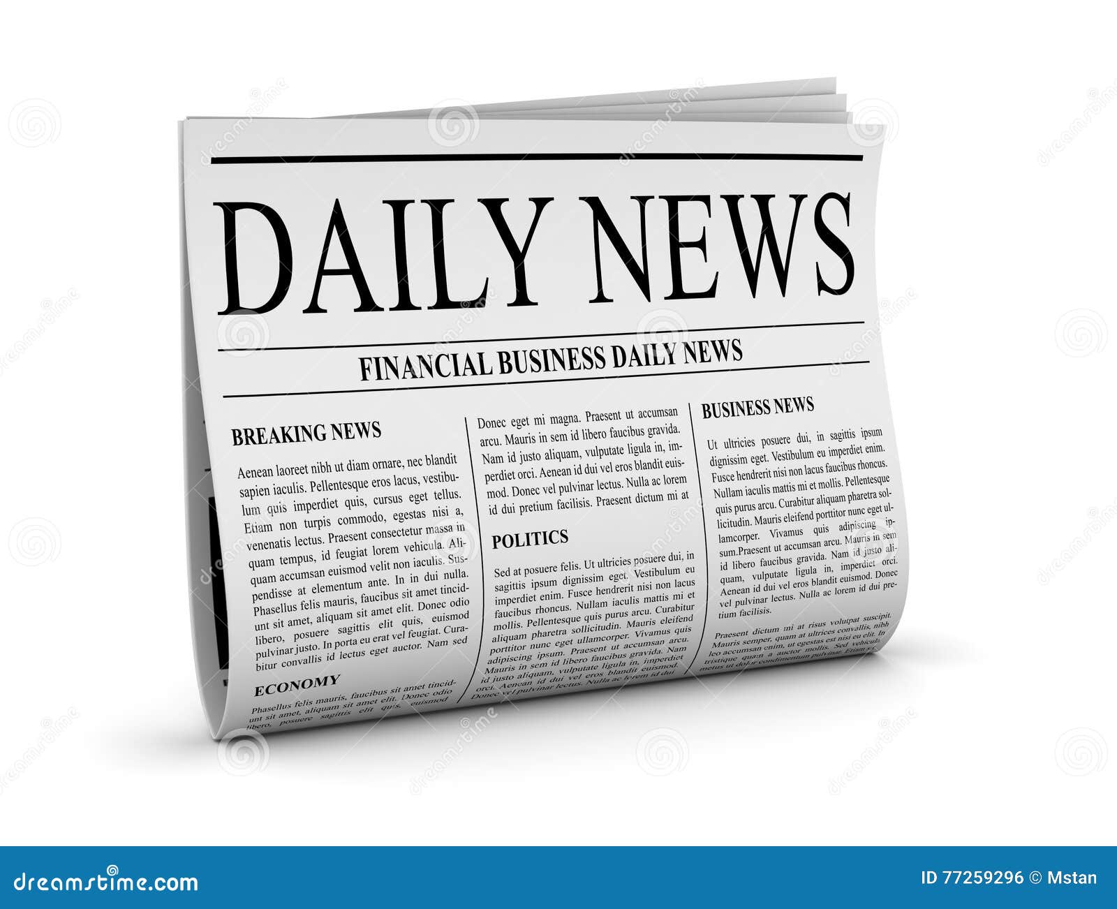 Newspaper Concept 3d Illustration Stock Illustration - Illustration of ...