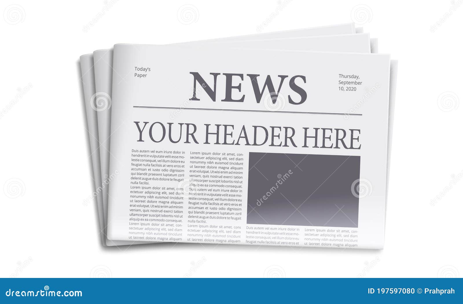 Newspaper with Copy Space for Your Text Stock Illustration ...
