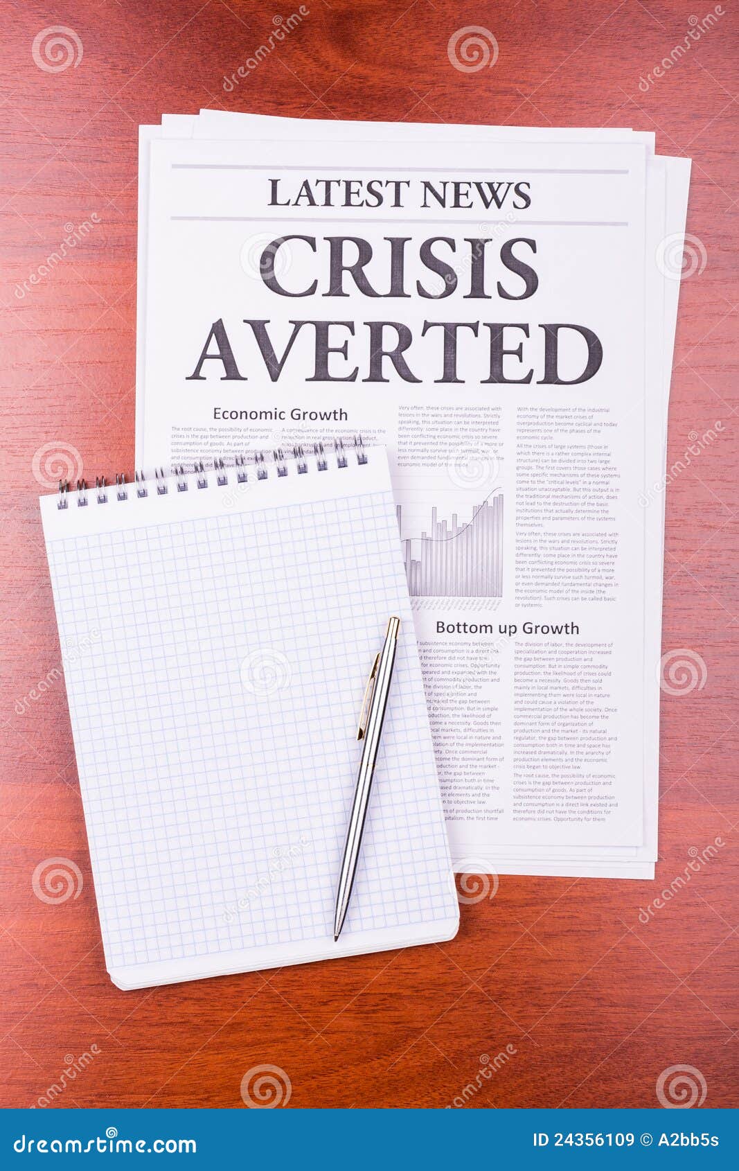The Newspaper CRISIS AVERTED Stock Image - Image of bulletin, avert ...