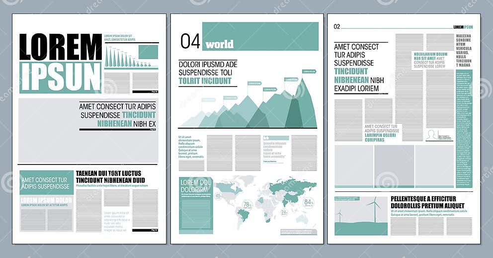 Newspaper design stock illustration. Illustration of grid - 58823003