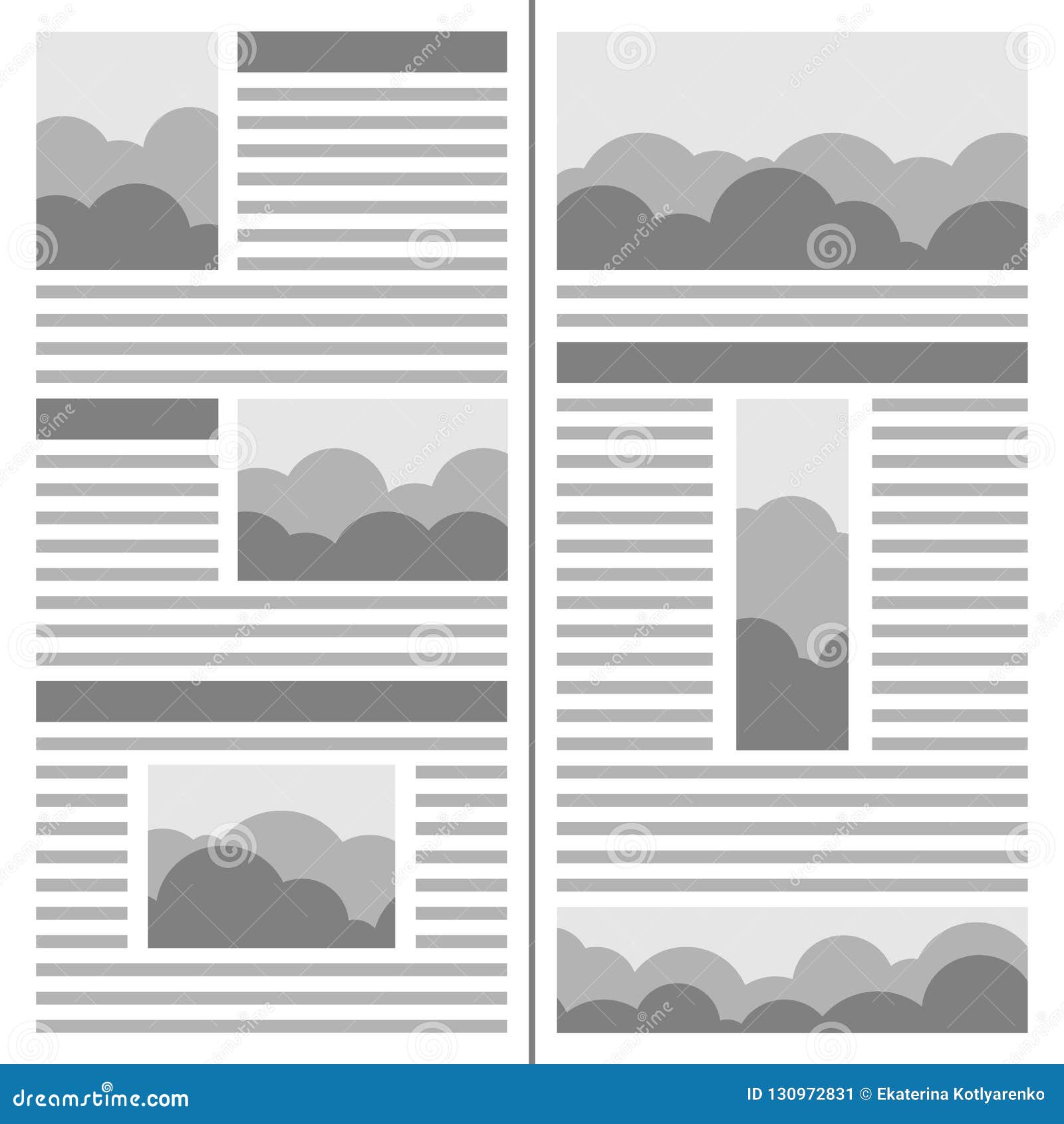 Newspaper Design. Template Page of the Journal Stock Vector ...