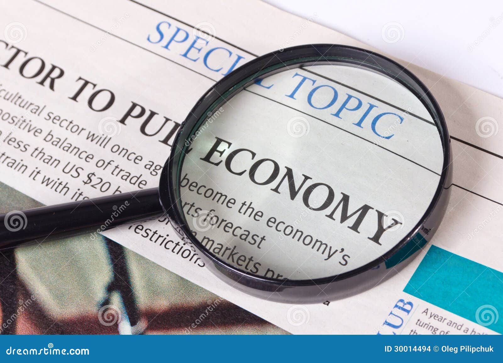 Newspaper economic article stock photo. Image of tabloid - 30014494