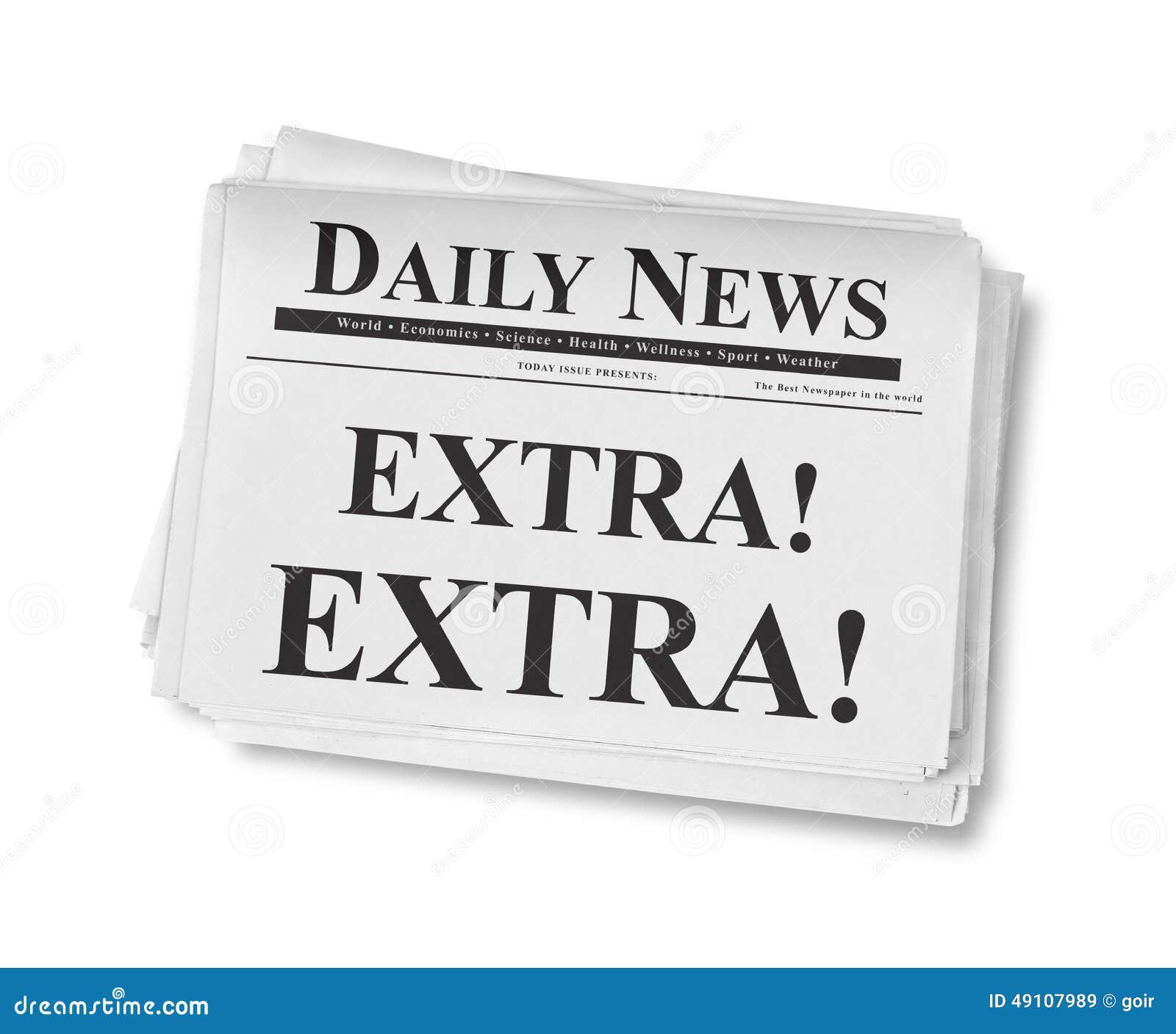 Newspaper Headline Extra Extra
