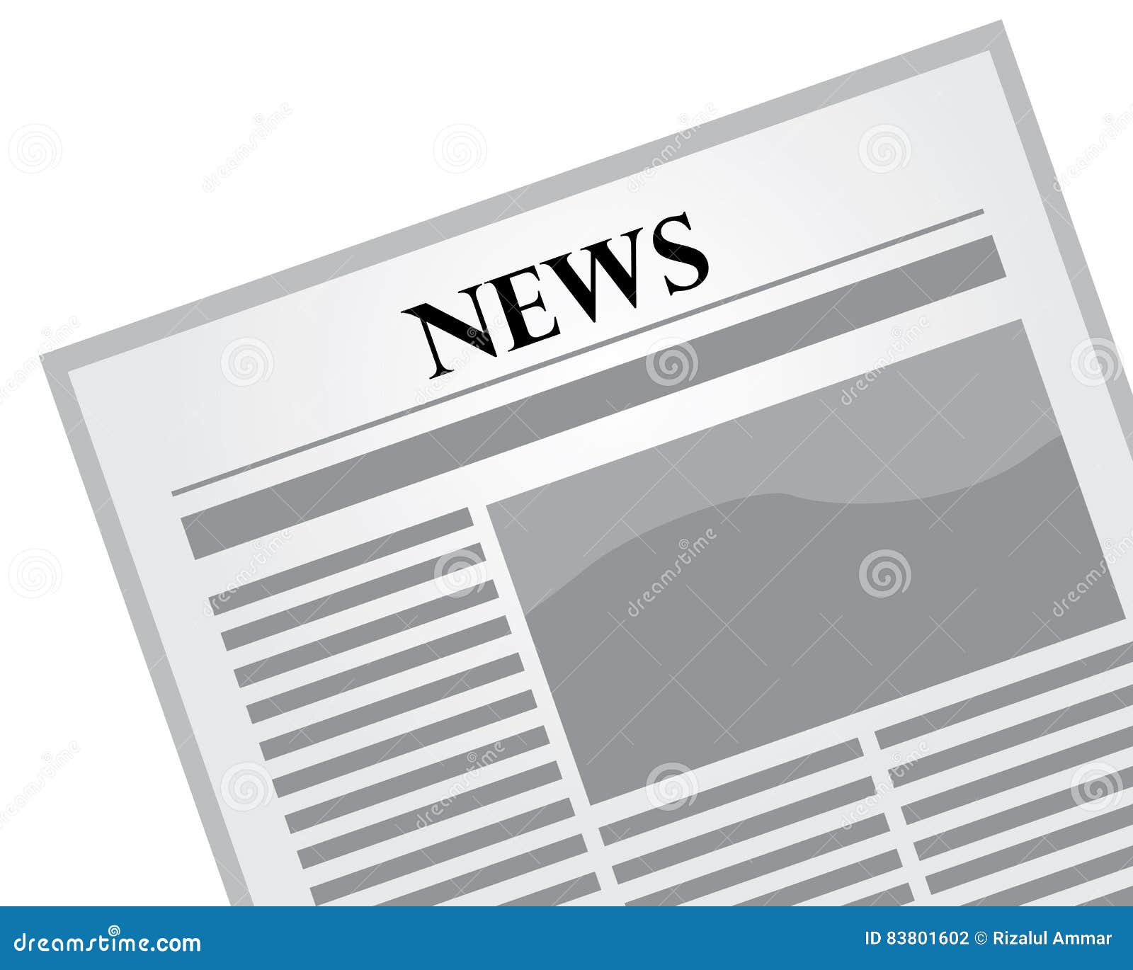 Newspaper Flat Line Icon. Article, Press Vector Illustration. Thin Sign ...