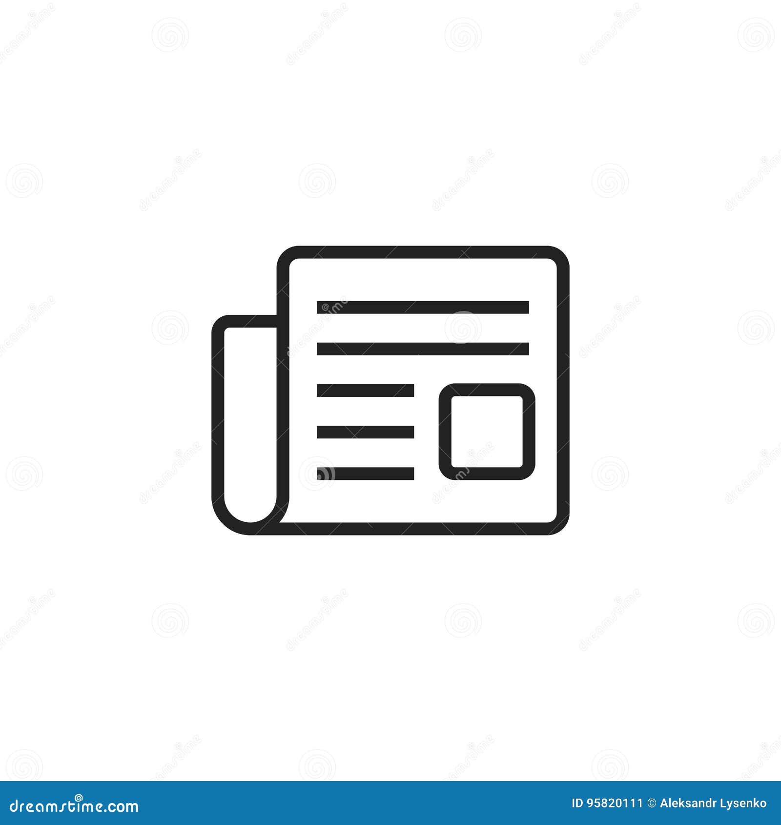 Newspaper Flat Vector Icon. News Symbol Logo Illustration Stock Vector ...