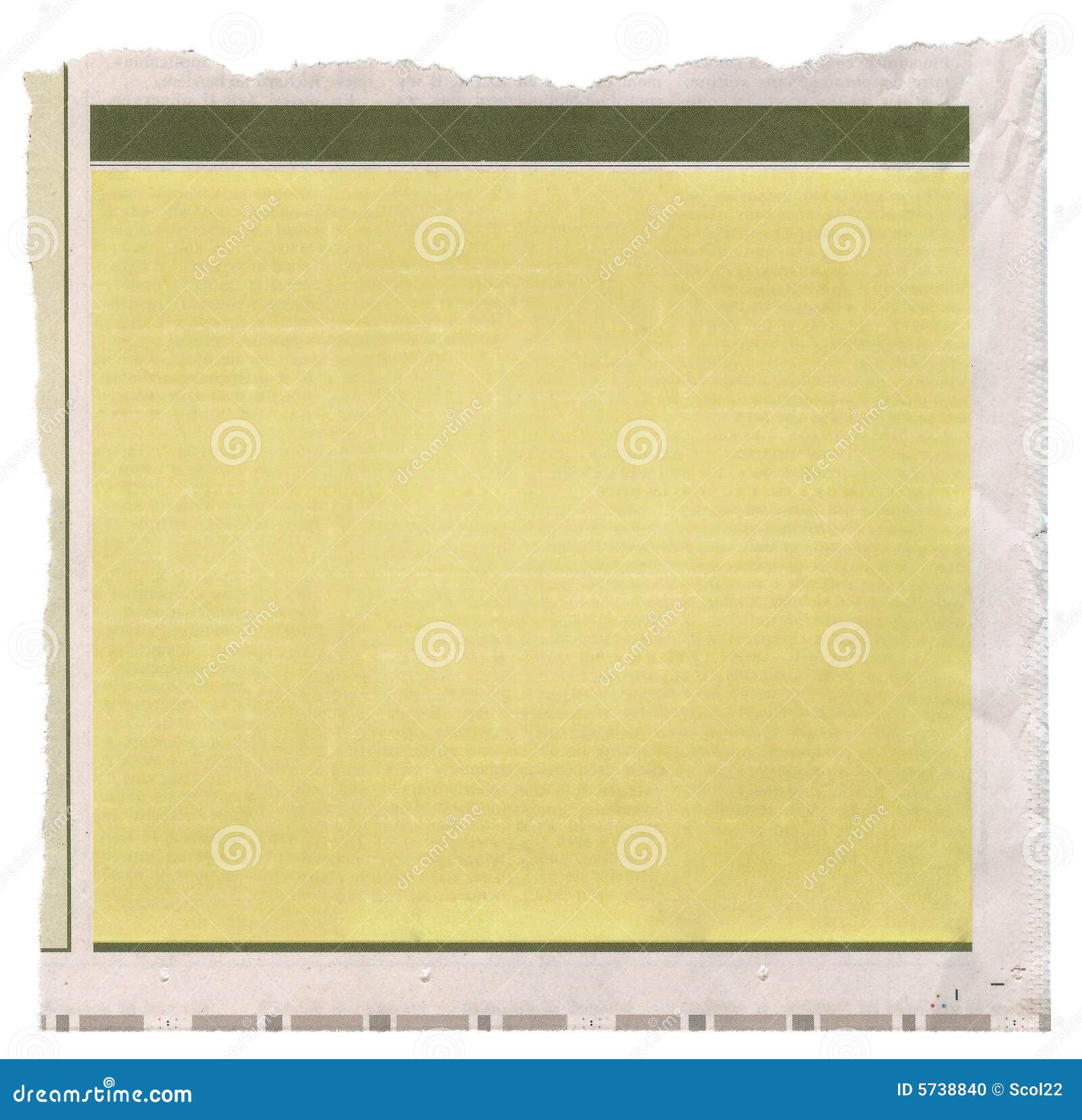 Newspaper Frame stock photo. Image of isolated, torn, article - 5738840