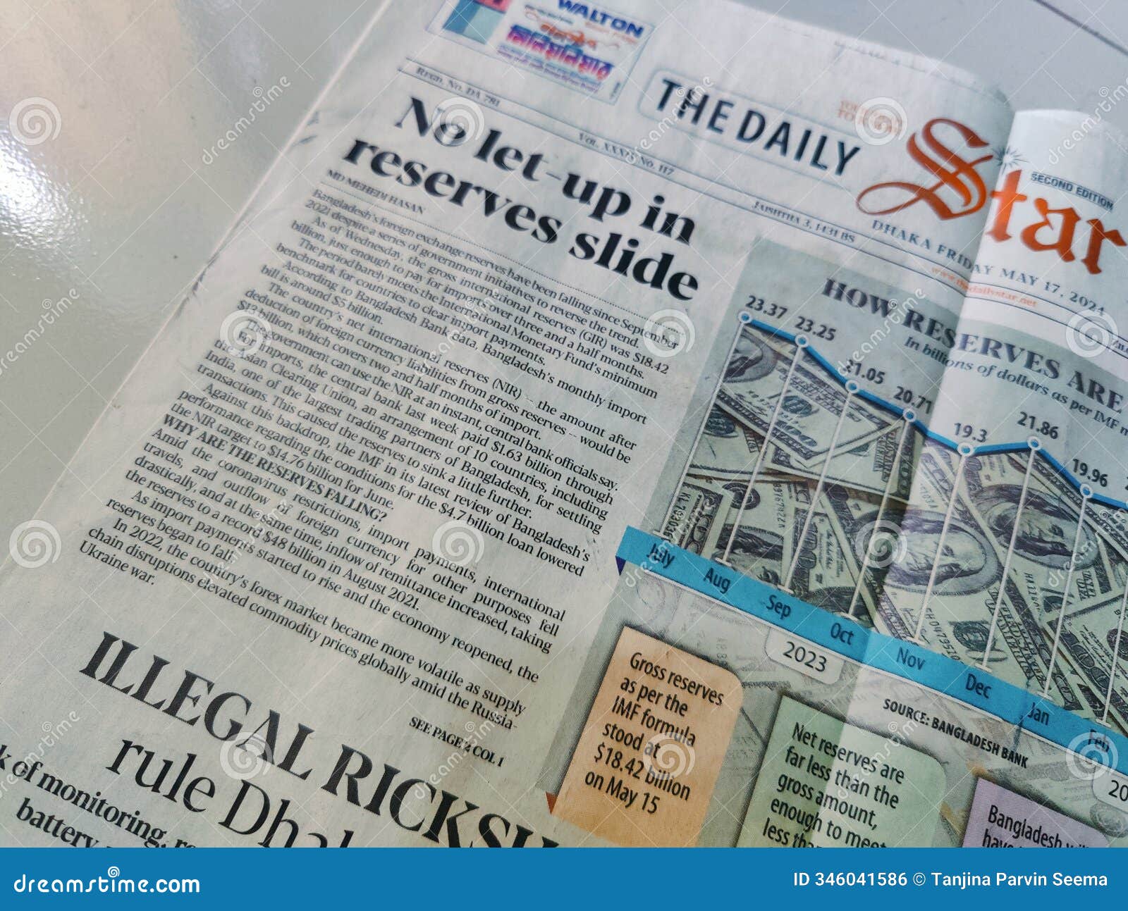 Newspaper Headline on the Background Stock Photo - Image of press ...