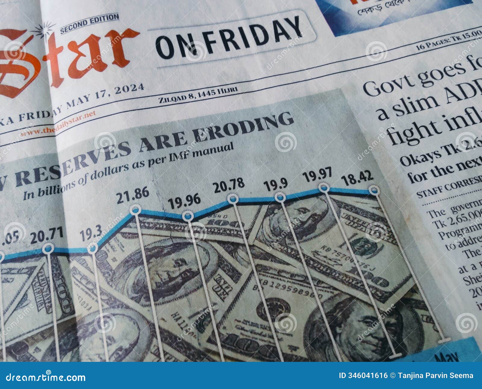 Newspaper Headline on the Background Stock Photo - Image of newspaper ...