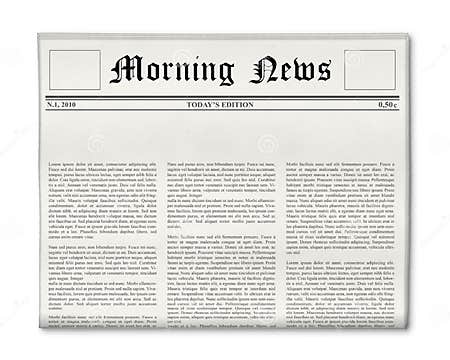 Newspaper Headline Template Stock Photo - Image of communication ...