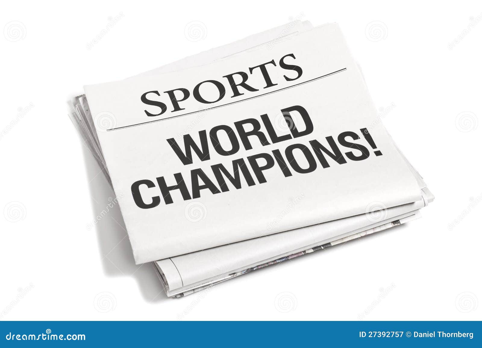 Newspaper Headlines Sports Section Stock Image - Image of text, events ...