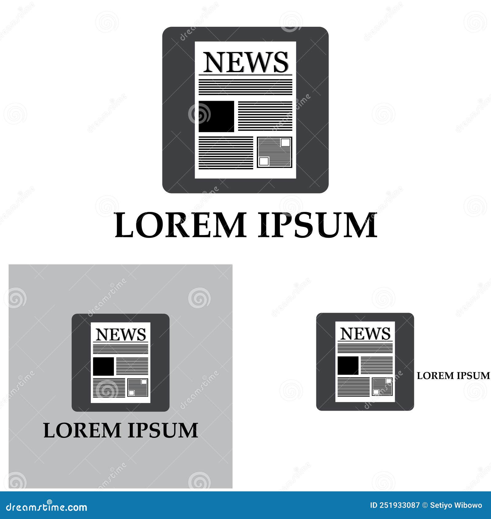 Newspaper Icon Vector Symbol Background Stock Vector - Illustration of ...