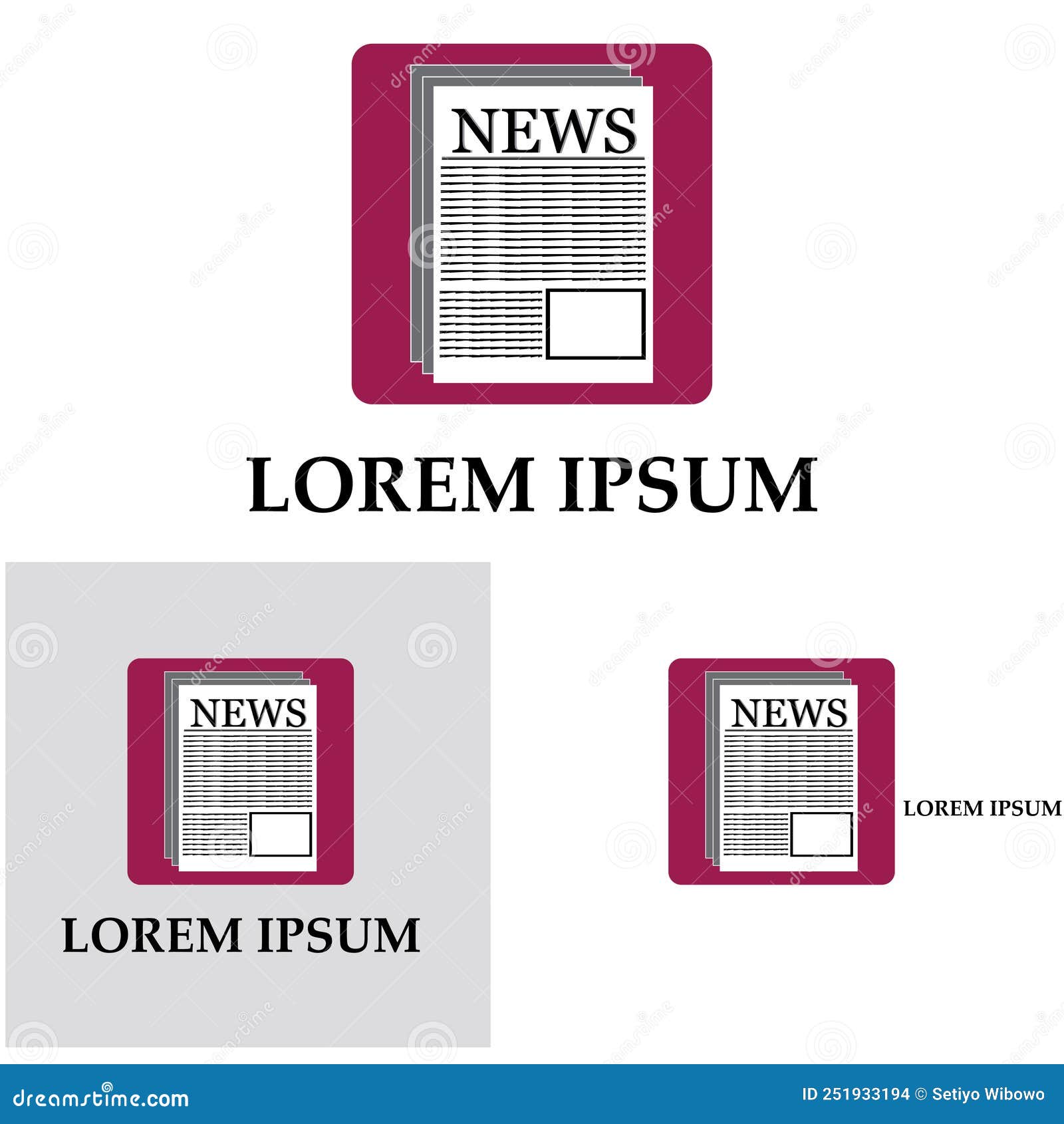 Newspaper Icon Vector Symbol Background Stock Vector - Illustration of ...