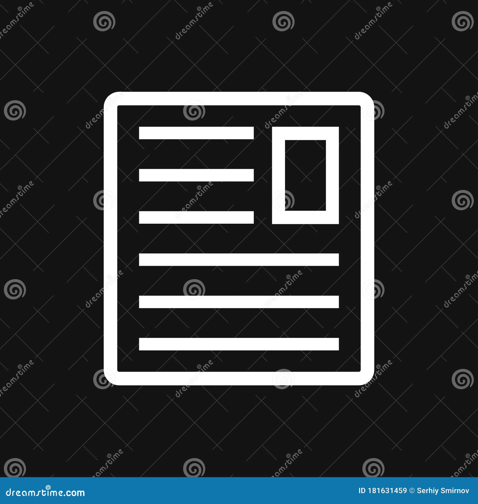 Newspaper Icon Vector. Symbol of News. Flat Design Stock Illustration ...