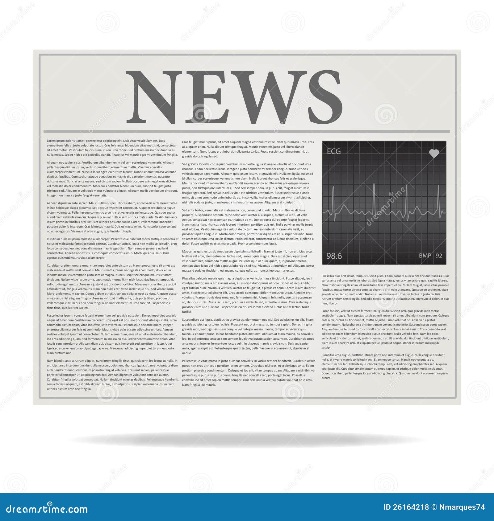 Newspaper Illustration stock vector. Illustration of modern - 26164218