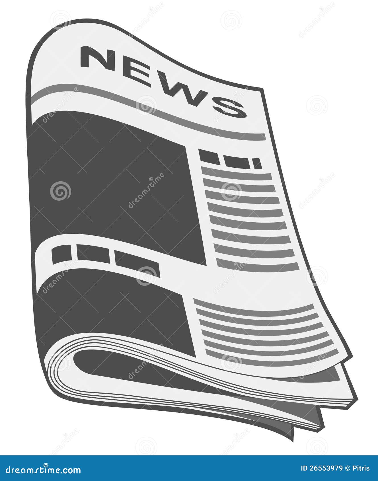 Newspaper . Illustration stock vector. Illustration of gray - 26553979