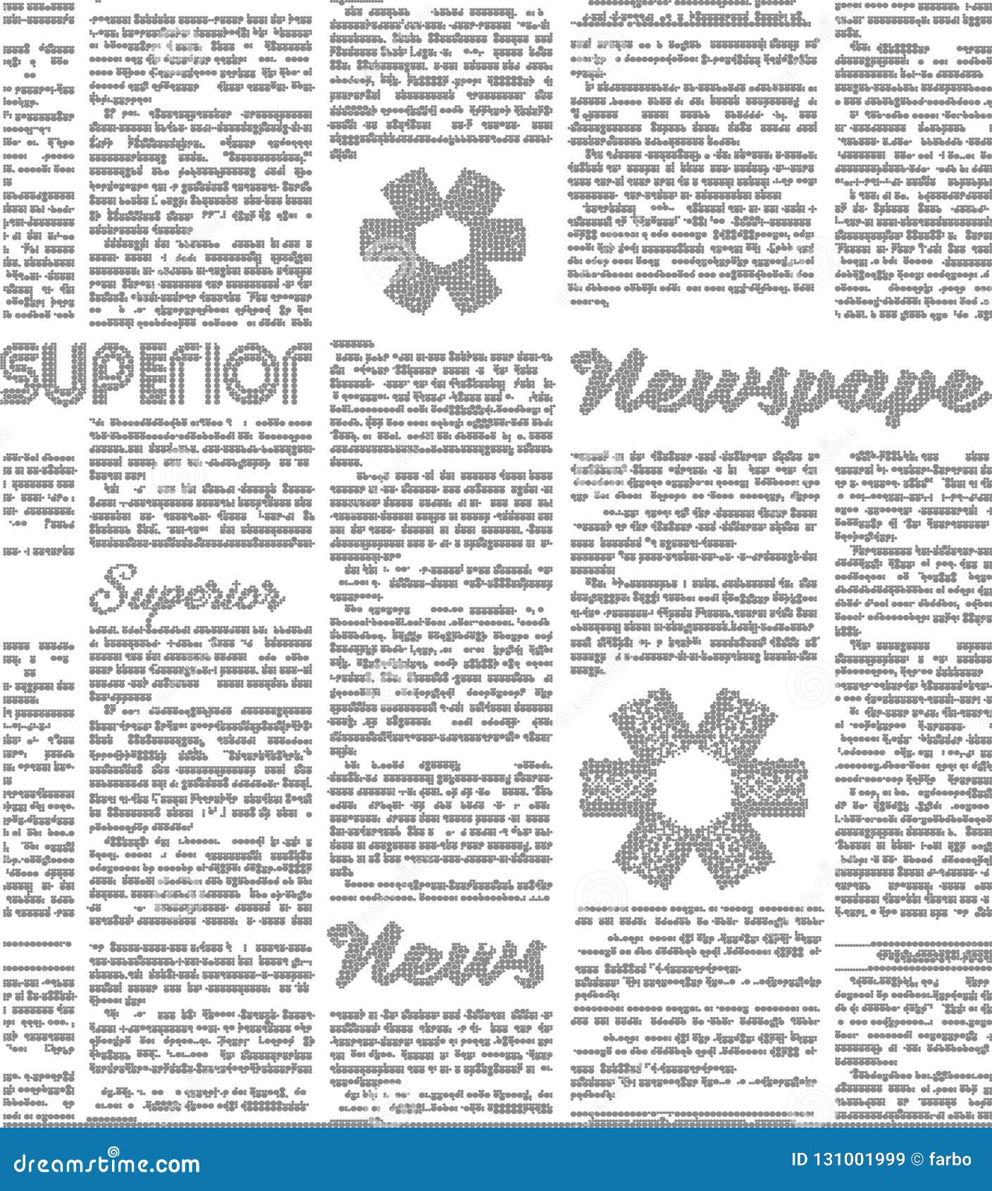 Newspaper Illustration. Background Pattern. Imitation of Newspaper ...