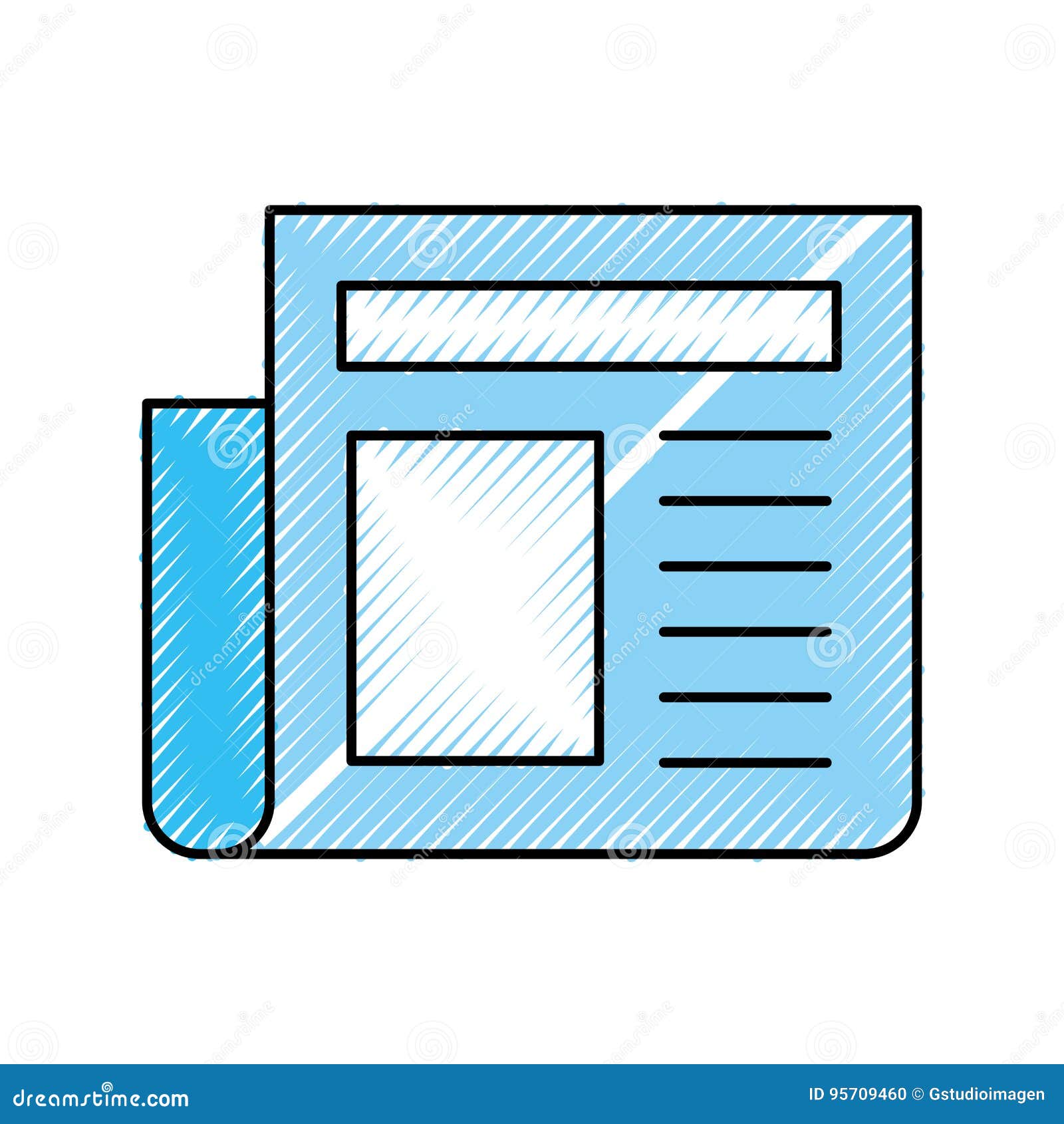 Newspaper Journal Isolated Icon Stock Vector - Illustration of facts ...