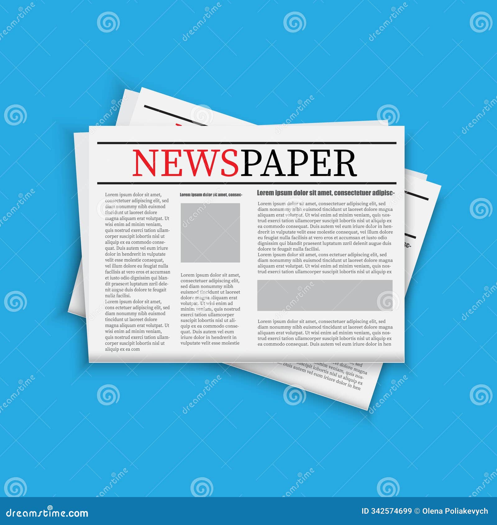 Newspaper Layout. Press Publication Vector. Headline Title Design ...