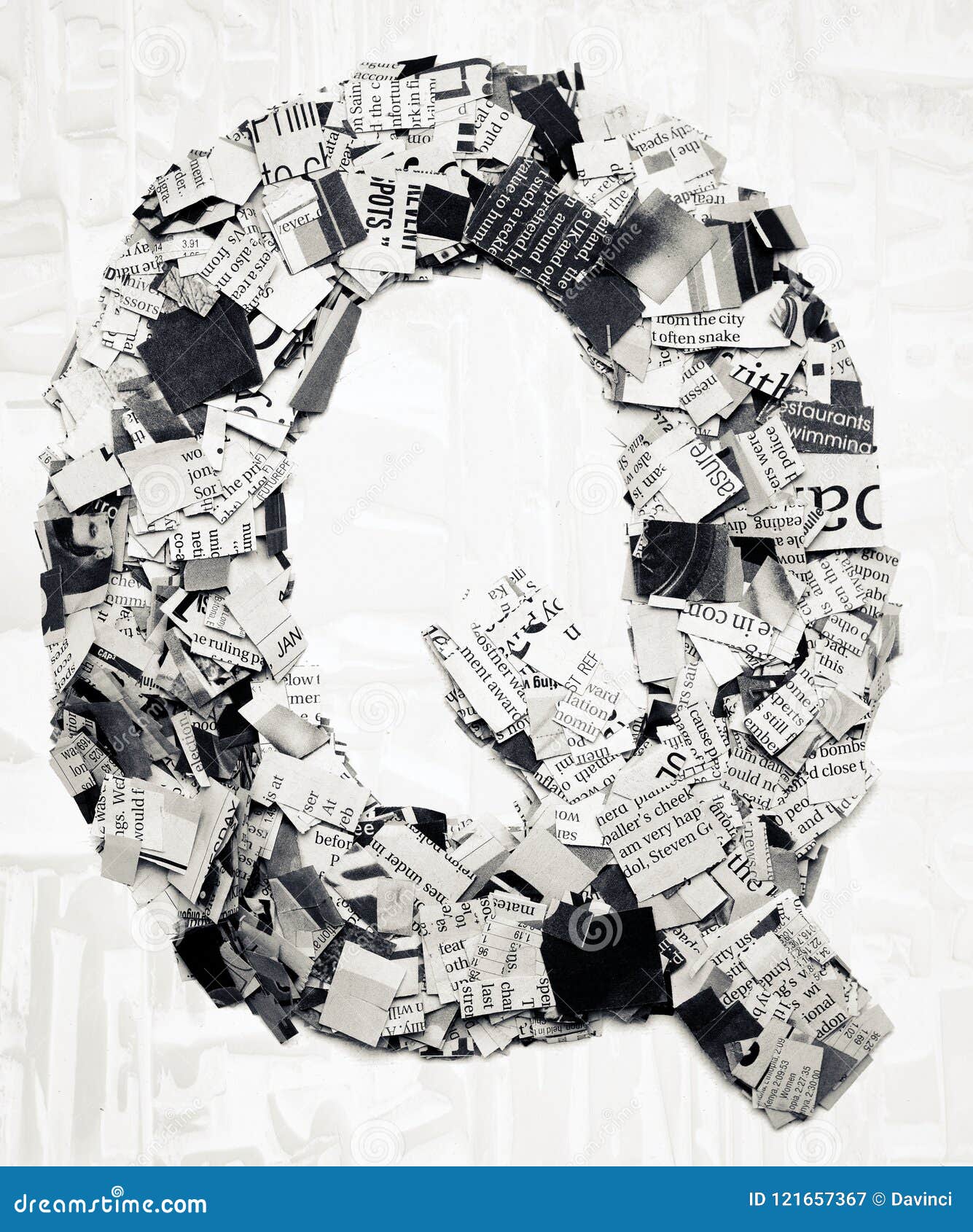 Newspaper Letter Q Confetti Stock Image - Image of letter, print: 121657367