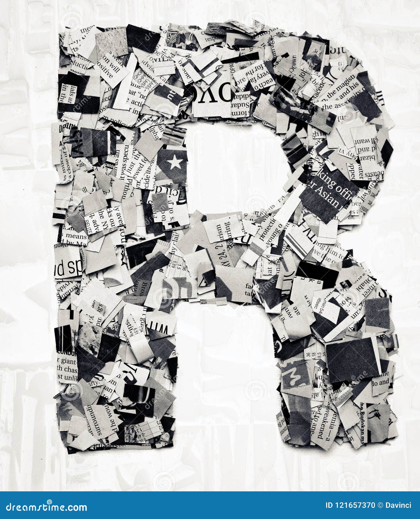 Newspaper Letter R Confetti Stock Photo - Image of cutout, confetti ...