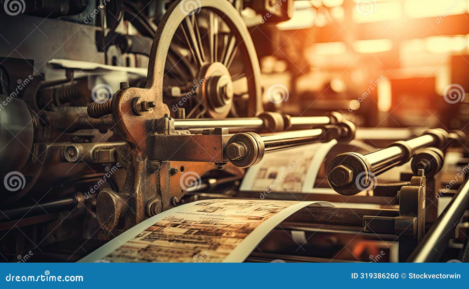 Newspaper machine stock illustration. Illustration of innovation ...