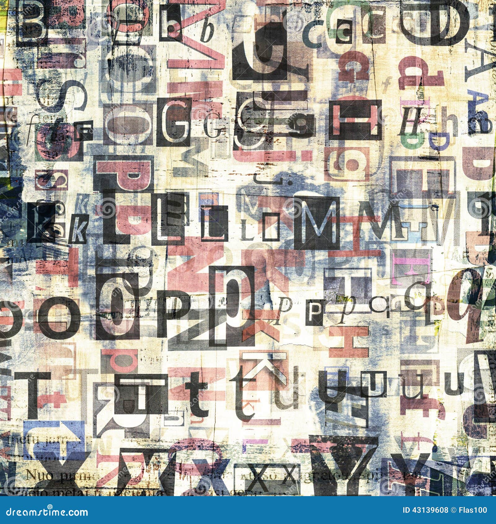 Newspaper, Magazine Collage Background Stock Illustration ...