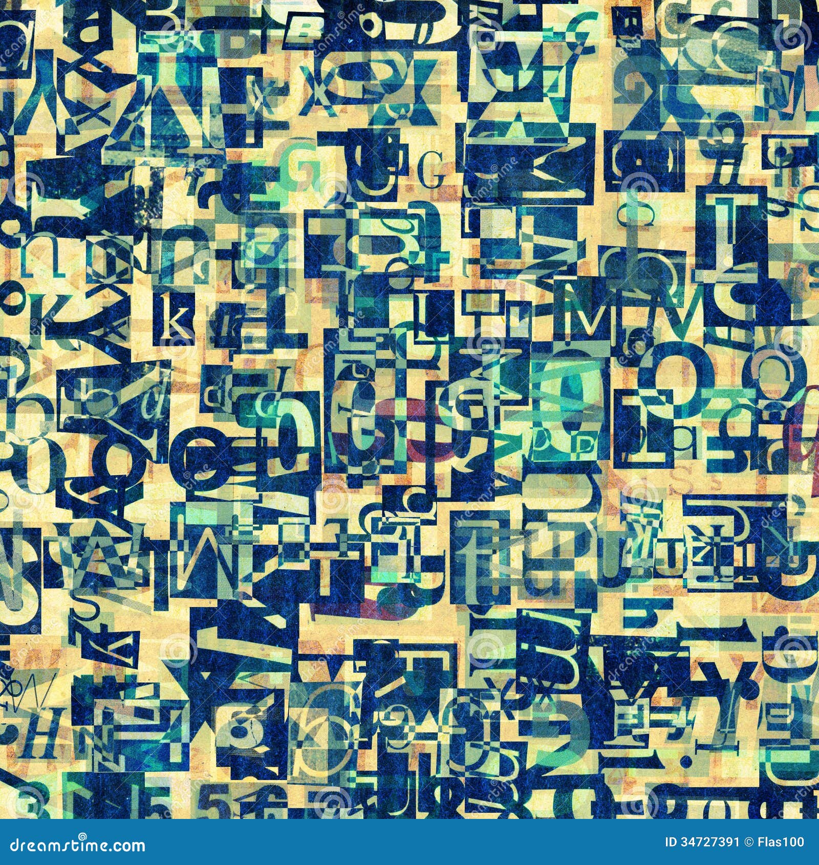 Newspaper, Magazine Collage Letters Background Stock Image - Image ...