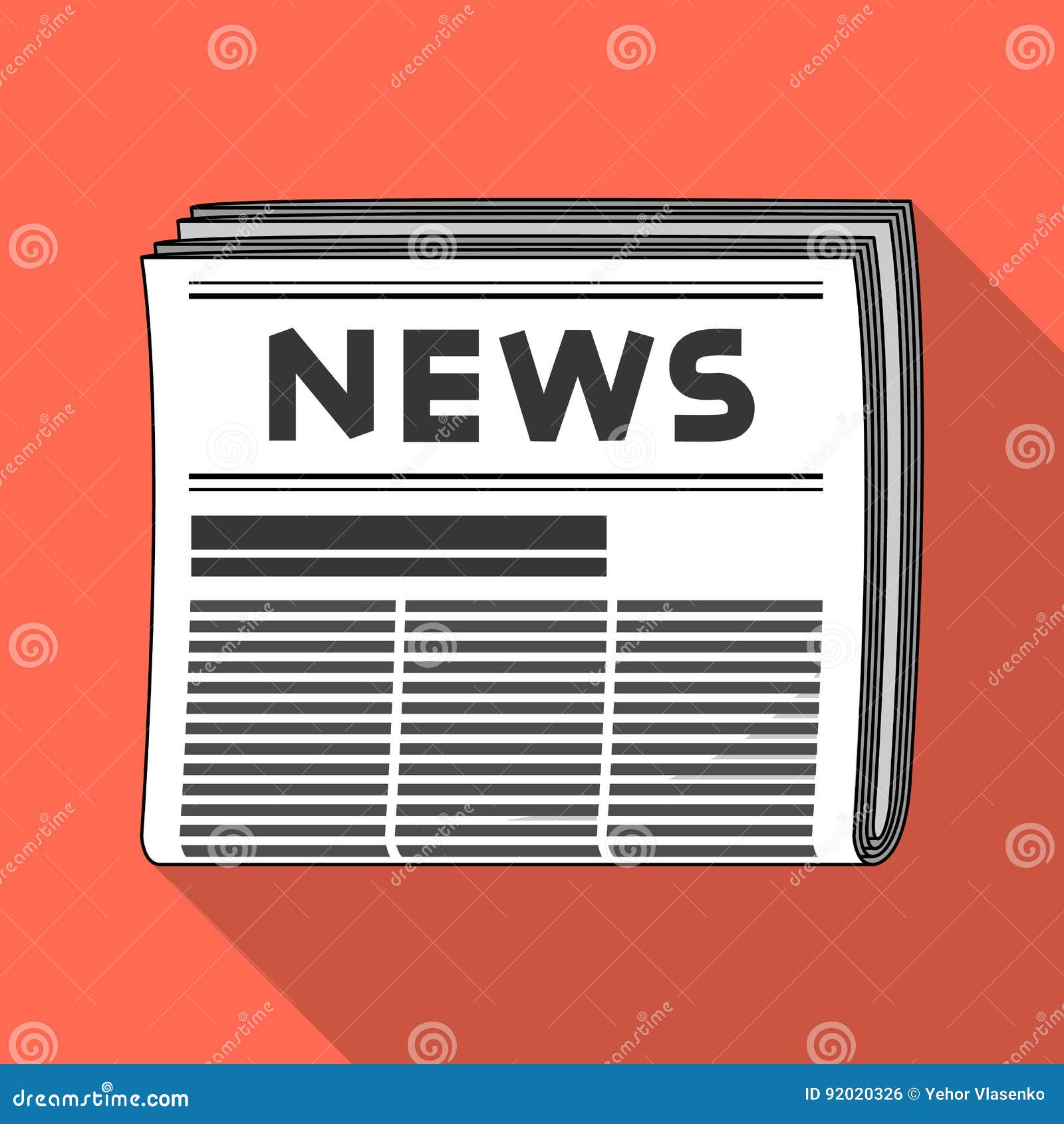 Vector Newspaper Illustration. News Paper Template | CartoonDealer.com ...