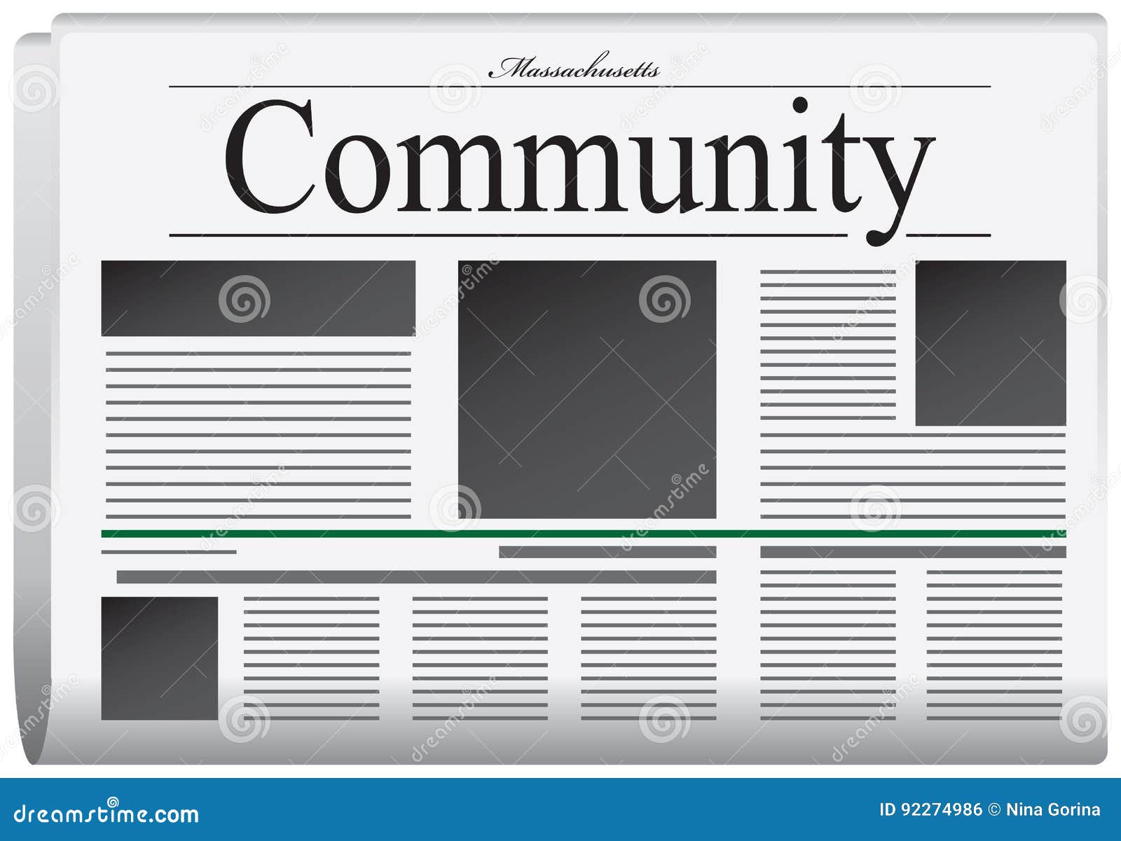 Newspaper Massachusetts - Community Stock Vector - Illustration of ...