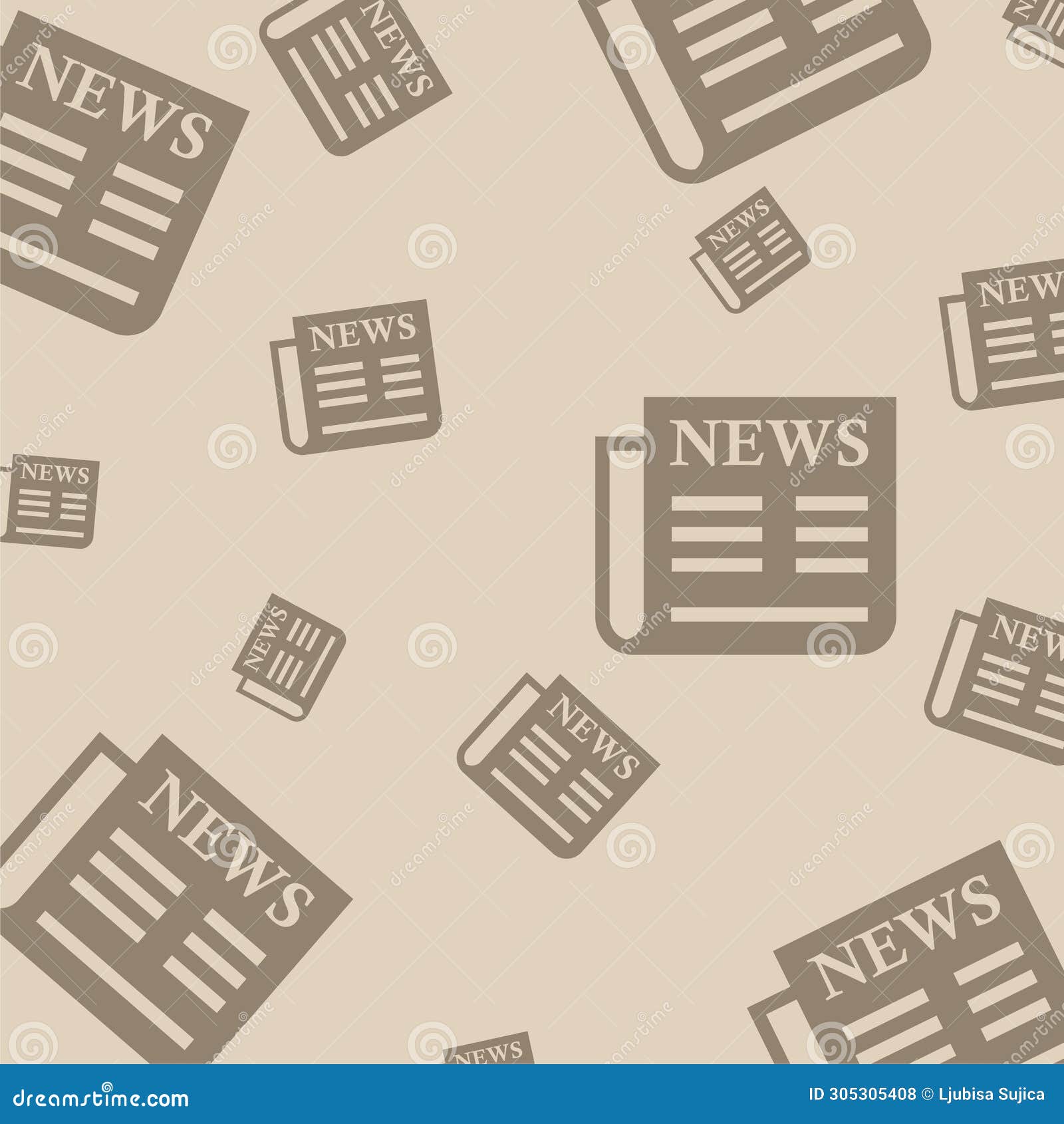 Newspaper, News Seamless Pattern Background Stock Vector - Illustration ...