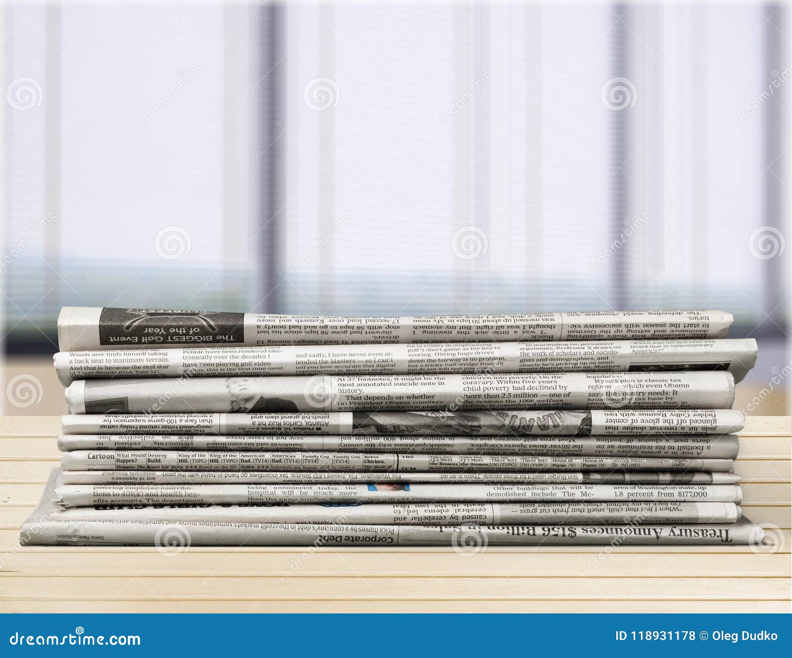 Newspaper stock photo. Image of article, document, flat - 118931178