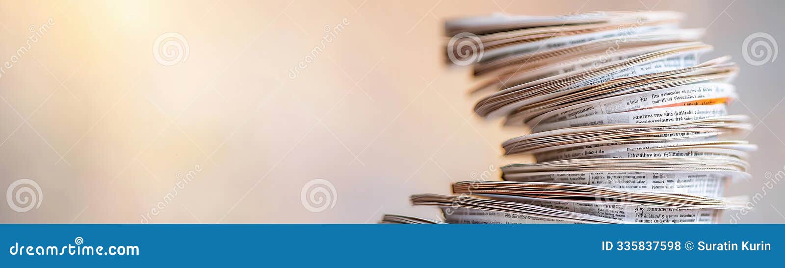 Newspaper Pages Arranged in a Spiral Staircase Pattern Symbolizing the ...