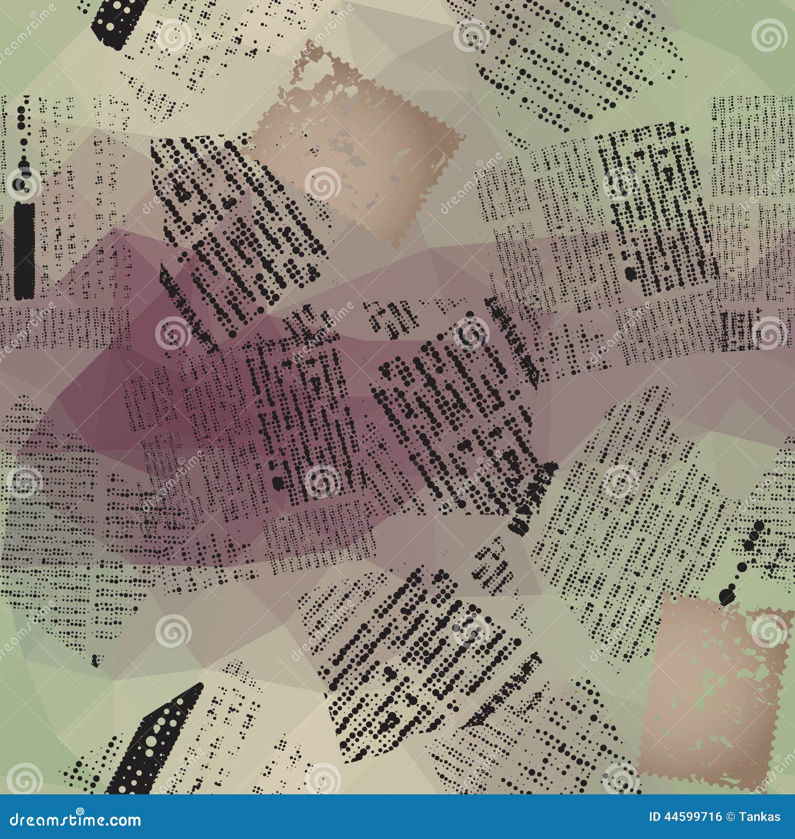 Newspaper patch pattern. stock vector. Illustration of texture - 44599716